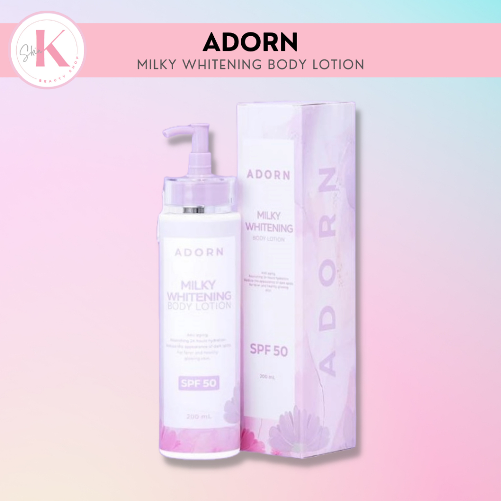 ADORN Milky Whitening Body Lotion SPF50 | Shopee Philippines