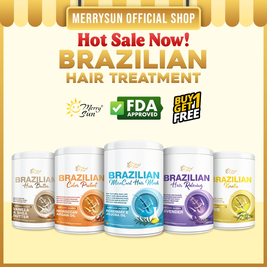 [Buy1 take 1] Merry Sun Brazilian Hair Treatment (1000ml) olive ...