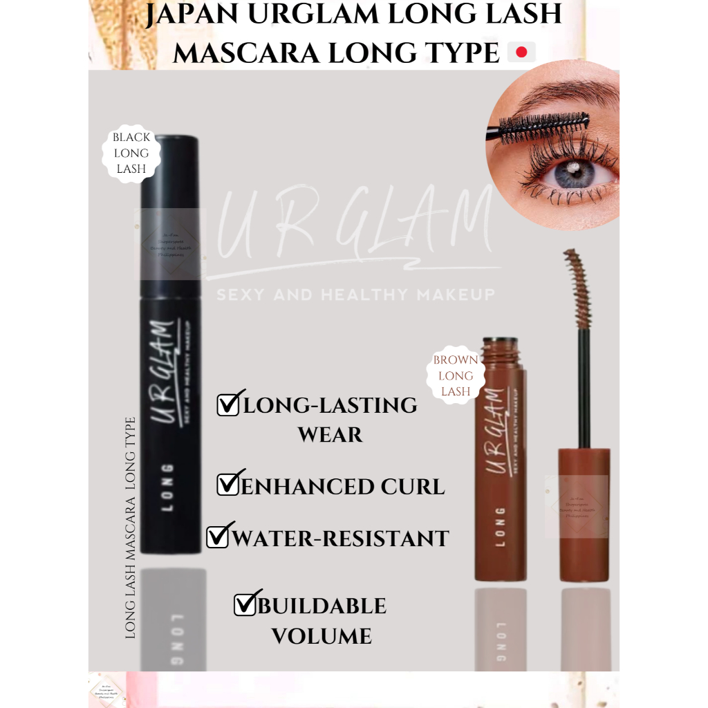 LONG LASH MASCARA JAPAN URGLAM LONG LASH MASCARA LONG TYPE MASCARA ( JET BLACK ) ( NEW ARRIVAL ...