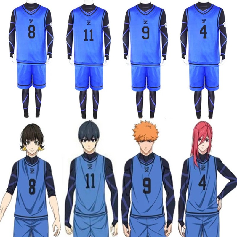 Blue Lock Isagi Yoichi Cosplay Costume Chigiri Hyoma Jersey Onesie Suit ...