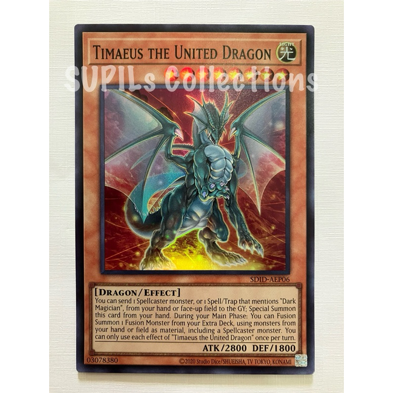 YuGiOh! AE Timaeus the United Dragon SDID-AEP06 (SR) | Shopee Philippines