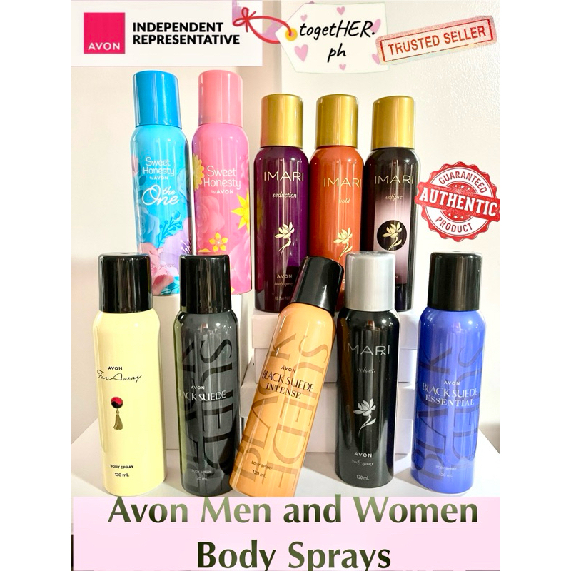 Avon Body Spray for Men and Women perfumed Cologne Faraway / Blacksuede ...