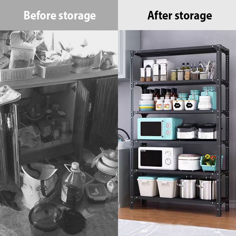 Boltless Steel rack Adjustable Height 6 Layer waterproof stante ...