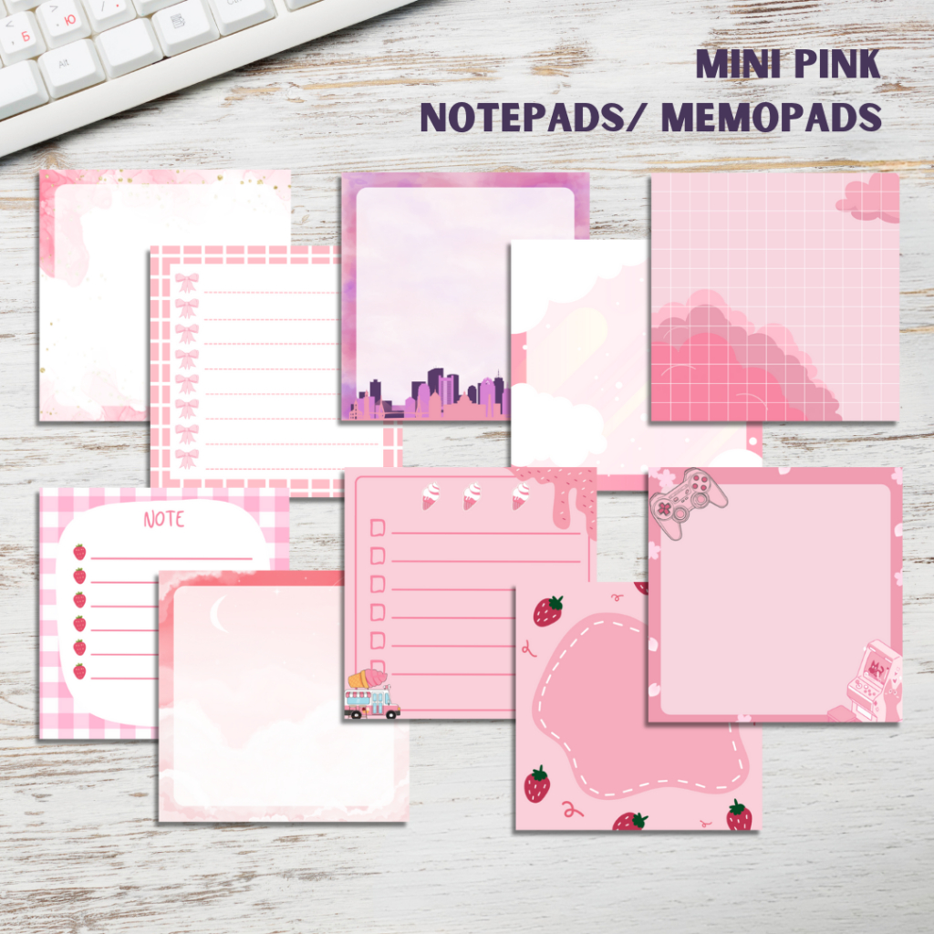 Mini Pink Notepad/Memopads (Non-Sticky) 40/80 sheets | Shopee Philippines