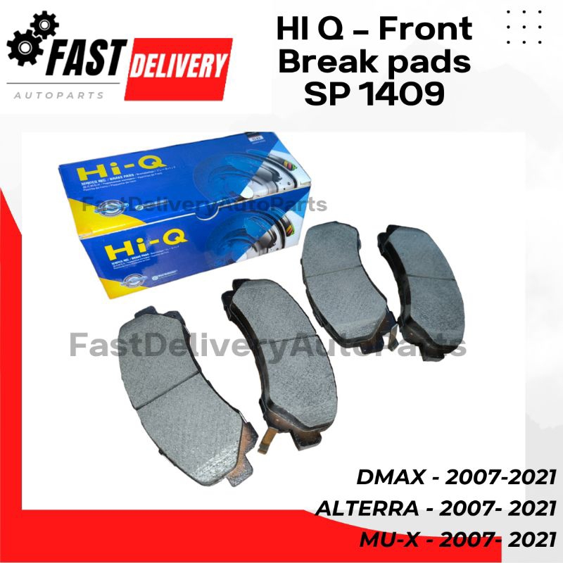 Original Hi-Q Front Brake Pad SP1409 for Isuzu (D-Max,MU-X) / Chevrolet ...