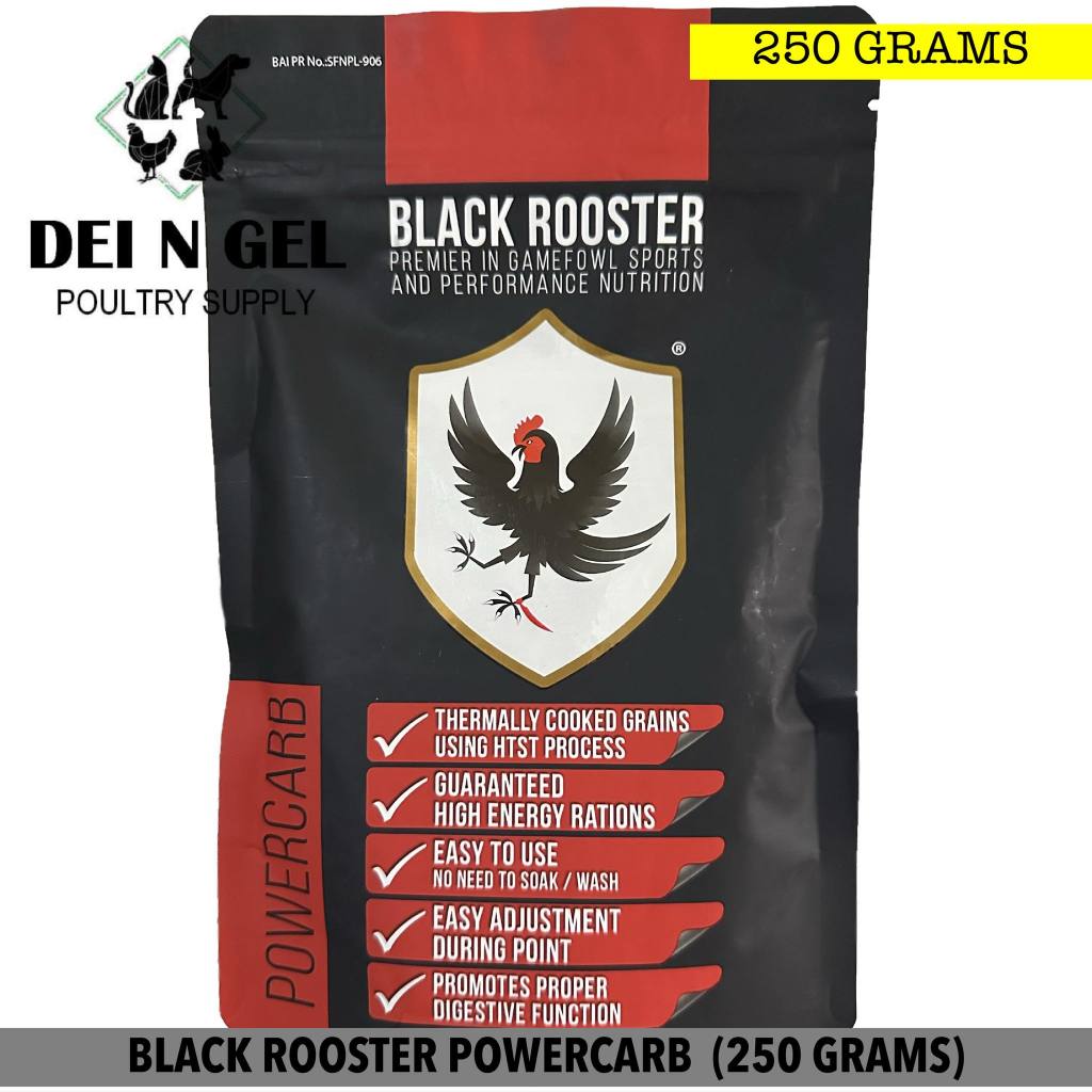 BLACK ROOSTER POWERCARB FOR GAMEFOWL (250 GRAMS PER PACK) | Shopee ...