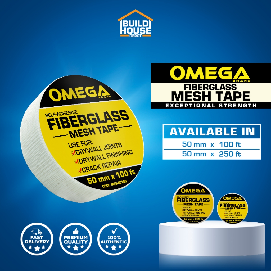 OMEGA Gypsum Board Drywall Fiberglass Mesh Tape - For Gypsum Drywall ...