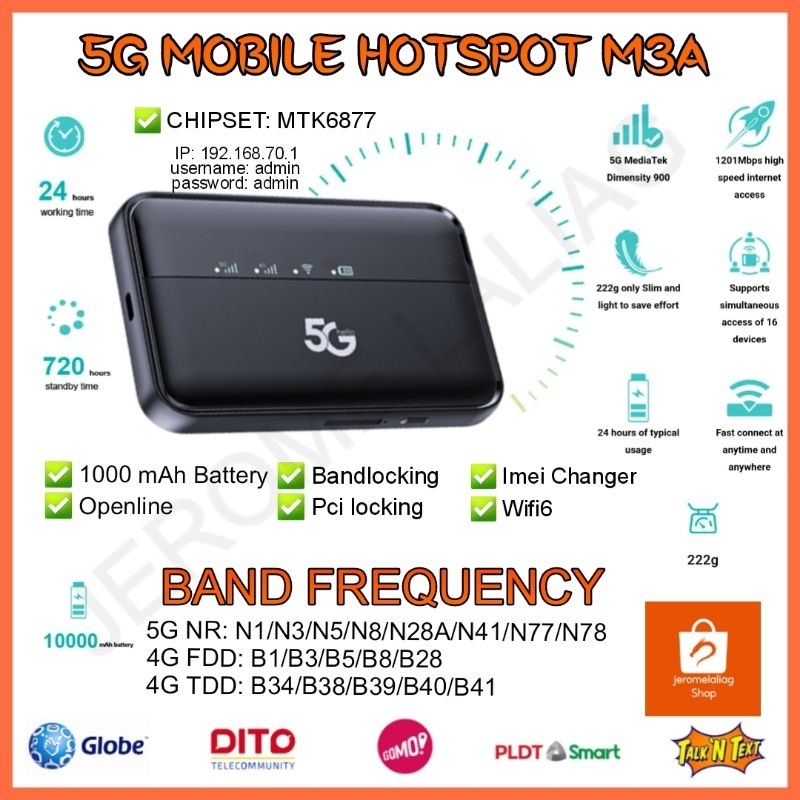5G MOBILE HOTSPOT M3A | Shopee Philippines