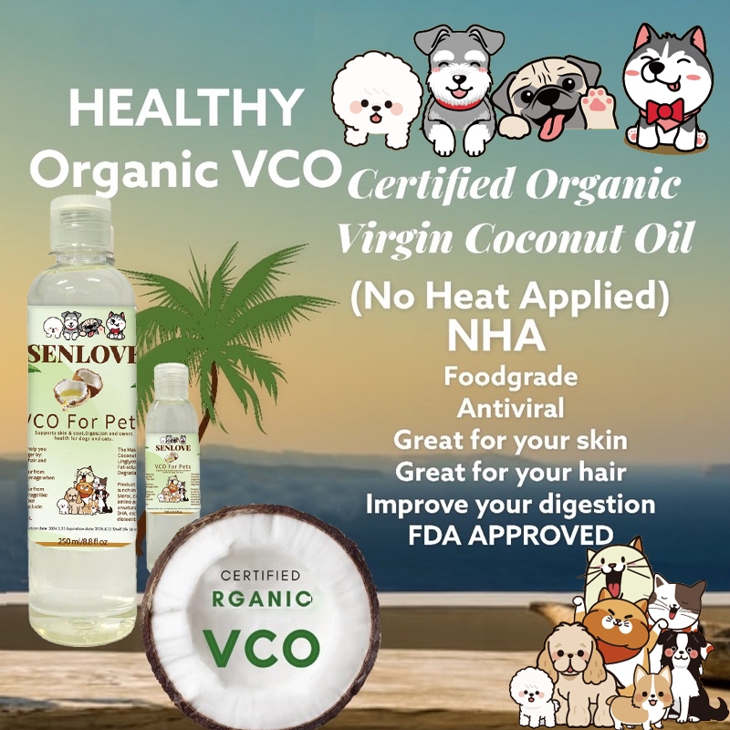 SENLOVE VCO Virgin Coconut Oil For Dog Premium Coconut Oil For Cat ...