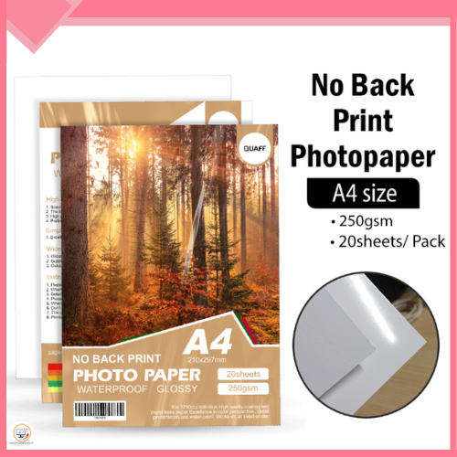 QUAFF Tree Type No Back Print Inkjet Photo Paper Glossy A4 Size 200gsm ...