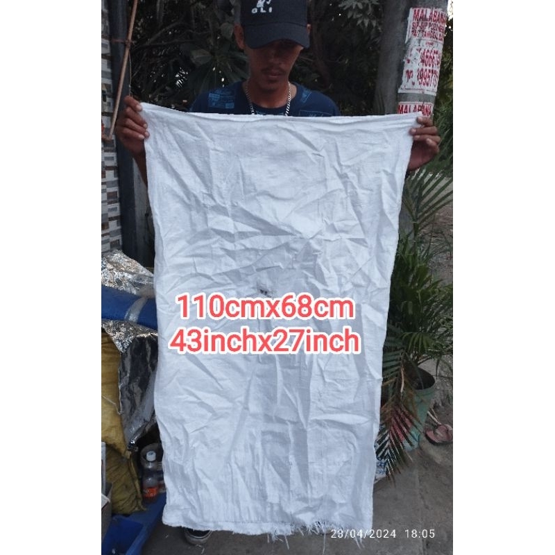Sako white sack for 50-70kg Sold per 20pcs 110cmx68cm | Shopee Philippines