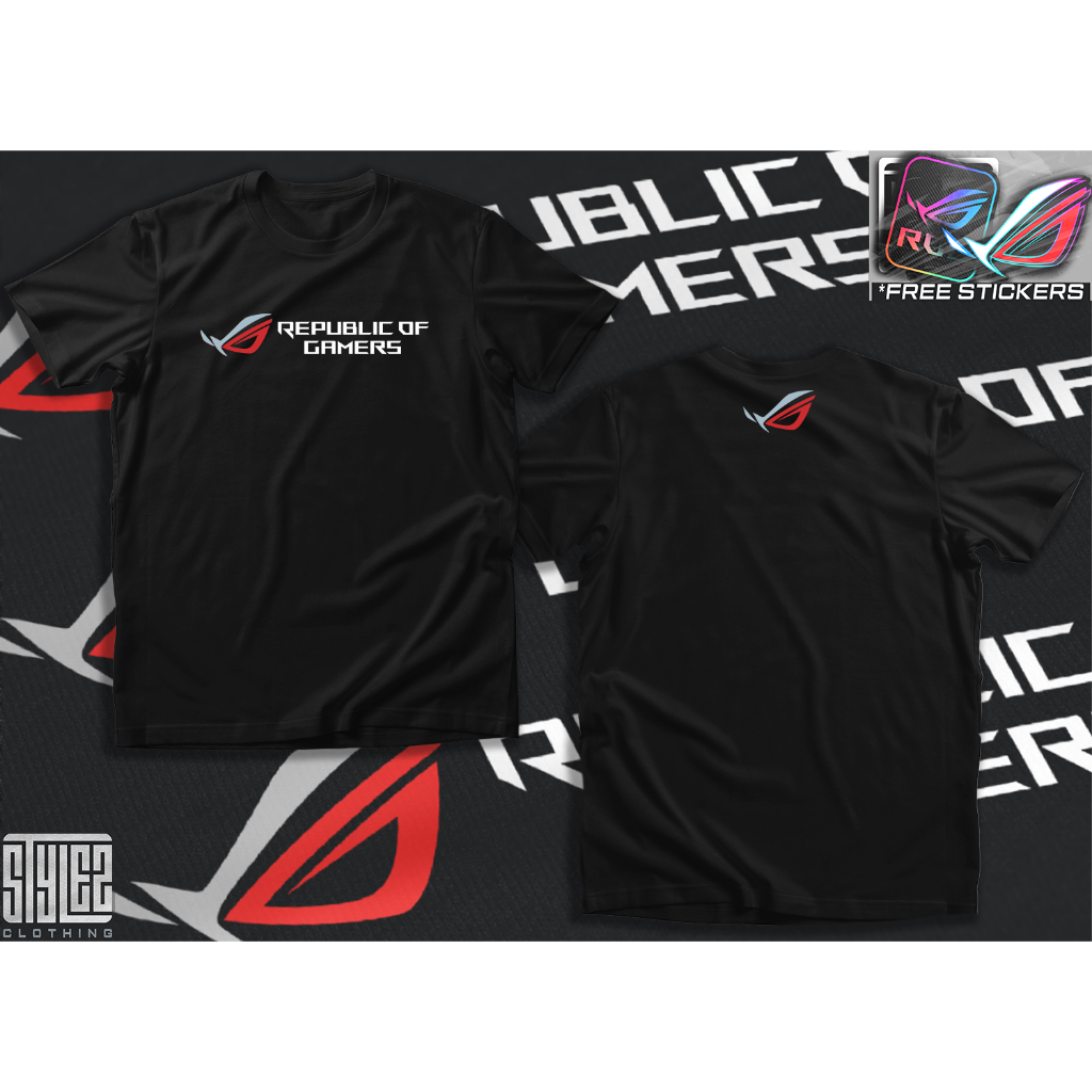 ASUS ROG REPUBLIC OF GAMERS ROG T SHIRT PCMR QUALITY COTTON | Shopee ...