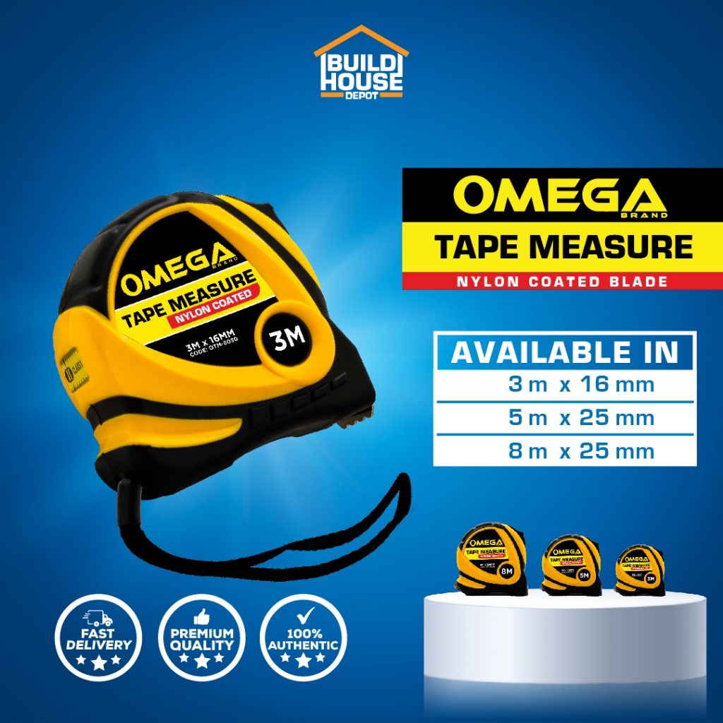 OMEGA Tape Measure Metro with Metric and Inch - Heavy Duty - 3m | 5m ...