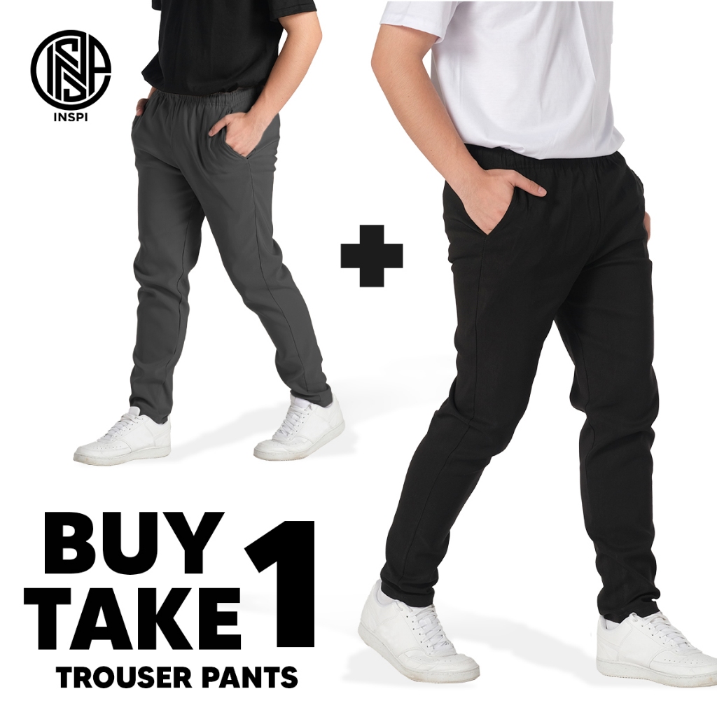 INSPI BUY 1 TAKE 1 Trouser Pants for Men with Pockets & Drawstring ...