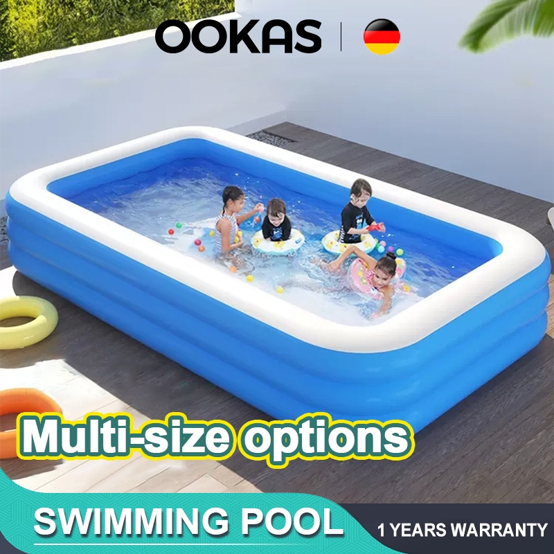 OOKAS Portable Thickened Big Inflatable Swimming Pool For Kids/Adult ...