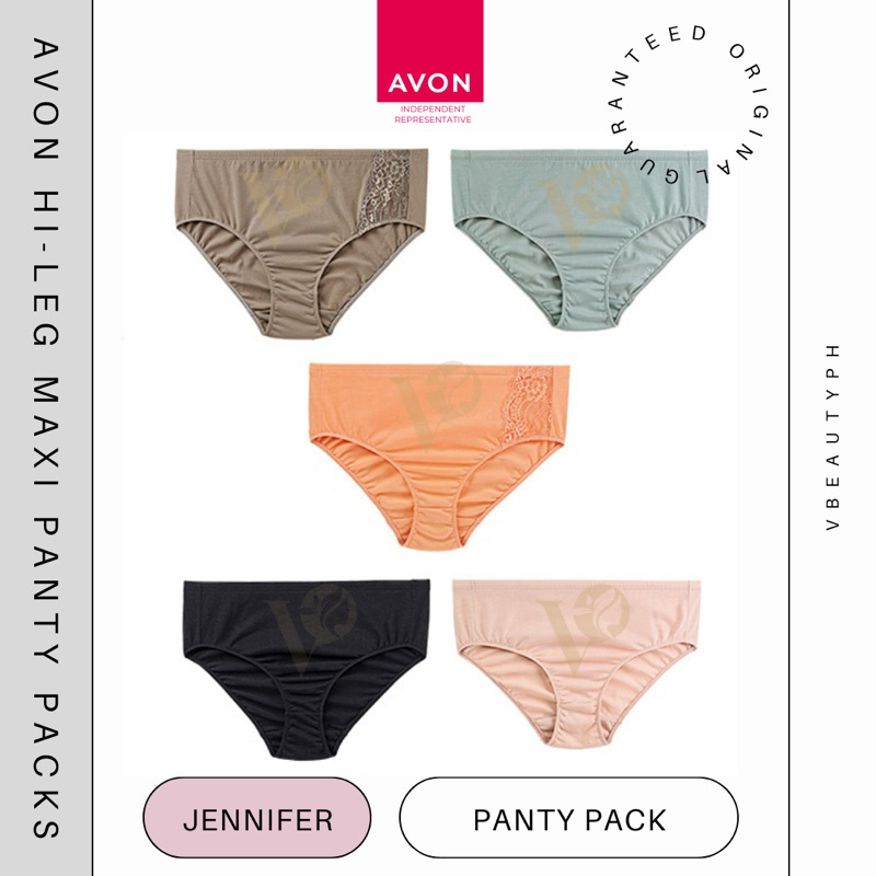 AVON Jennifer 5 in 1 Hi-Leg Maxi Panty Pack PLAIN BESTSELLER | Shopee ...
