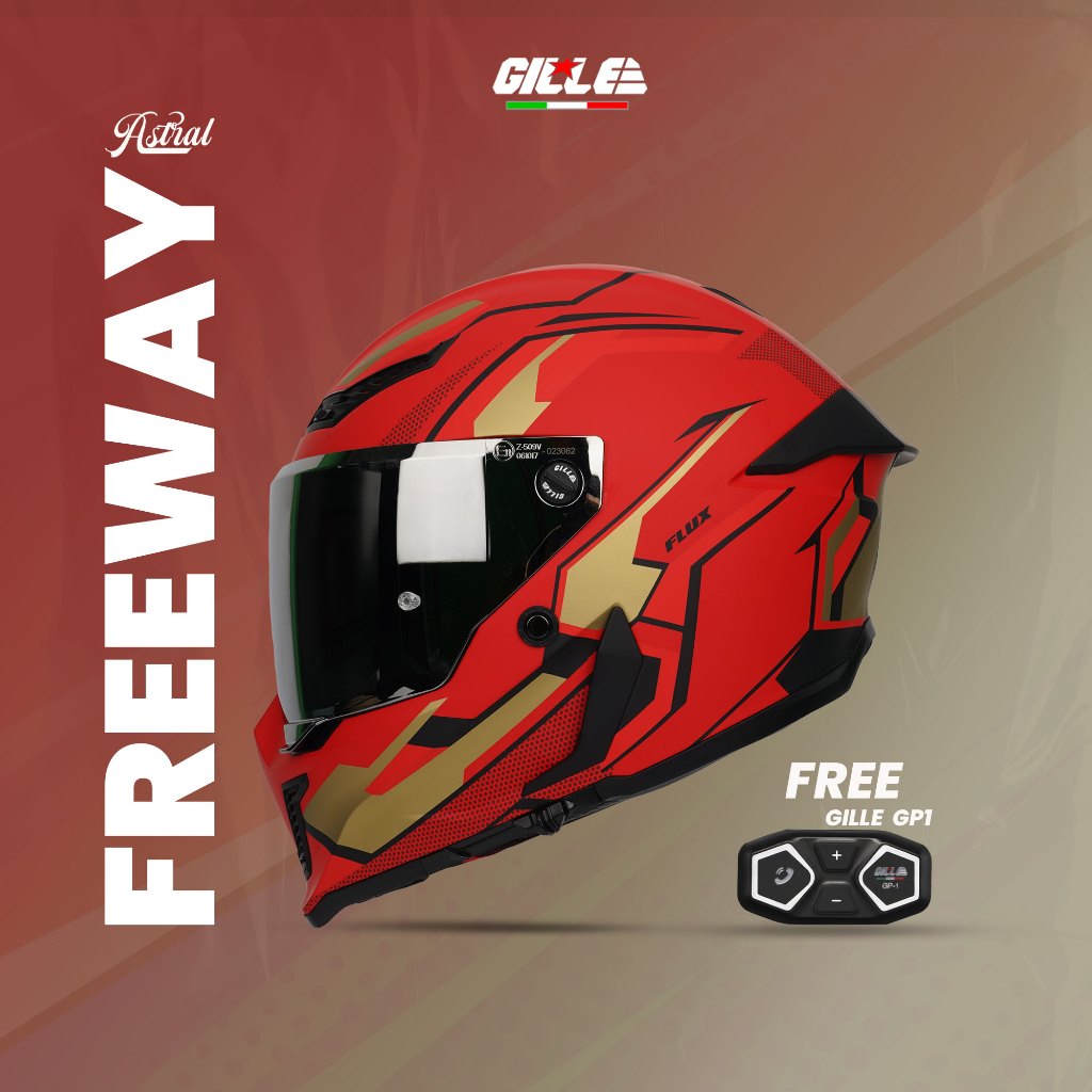 GILLE ASTRAL FREEWAY Design Motorcycle Helmet Full Face Dual Visor With ...