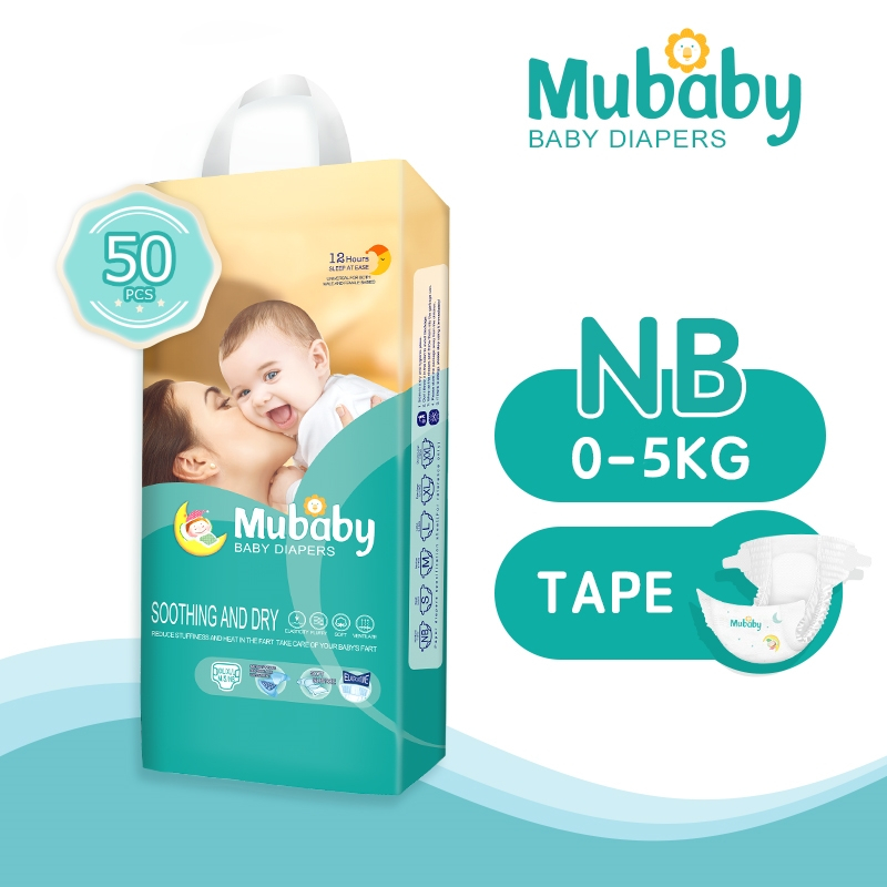 Mubaby Baby Diaper Tape Newborn(0-5kg) Disposable diapers - 50 pcs - Diaper NB Size | Shopee ...