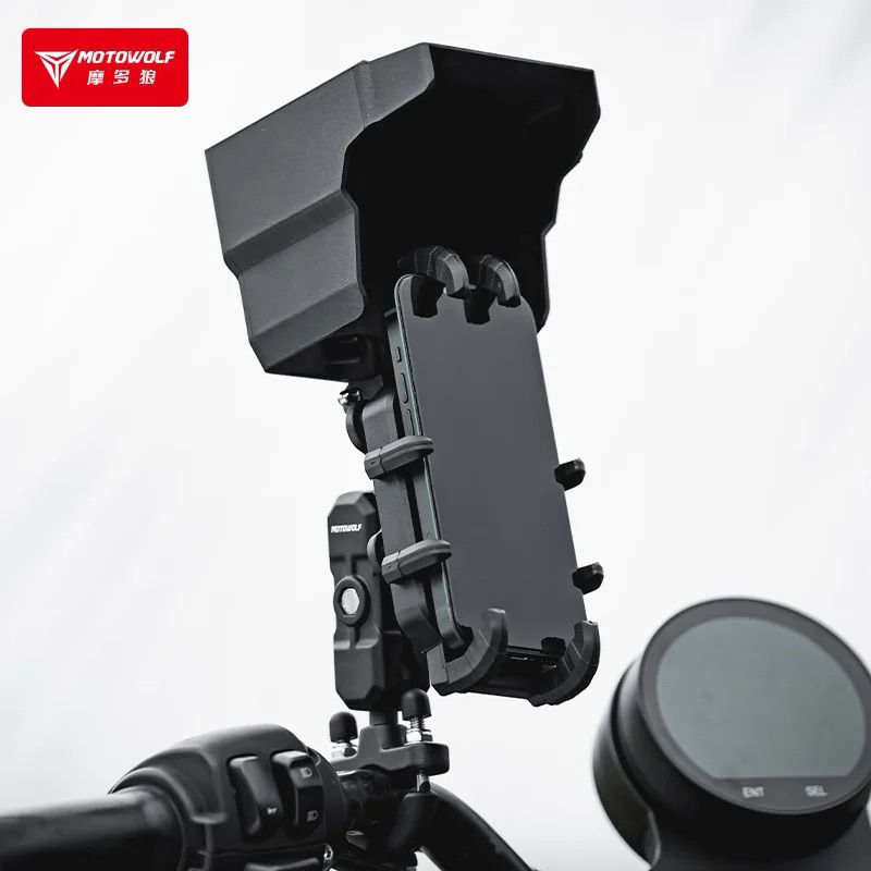 ORIGINAL MOTOWOLF PHONE HOLDER WITH OPTIONAL SUN SHADE | Shopee Philippines