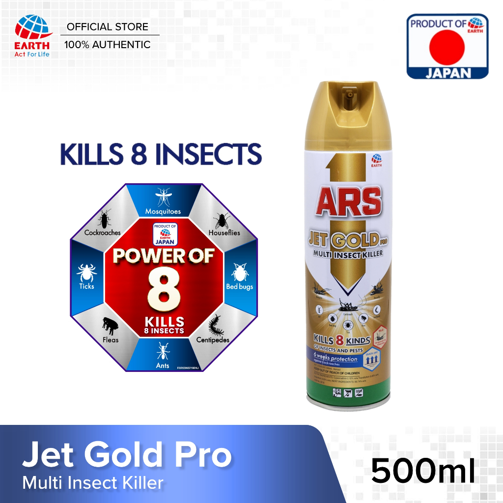 ARS Jet Gold Pro Multi-Insect Solution Aerosol 500 ml | Shopee Philippines