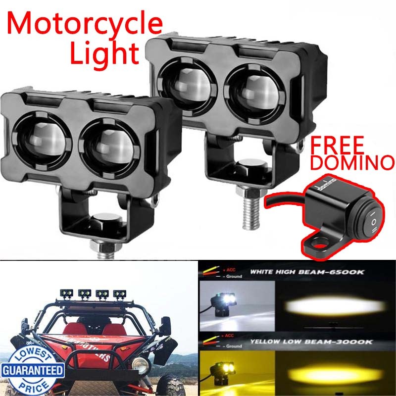120W Double LED Mini Driving Light for Motorcycle Headlight Fog Lamp 2 ...