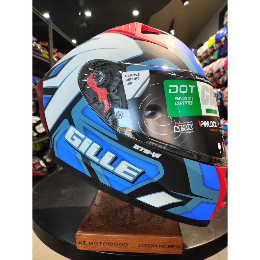 Gille GTS V1 Torque Full Face Dual Visor Helmet with Free Extra Visor ...
