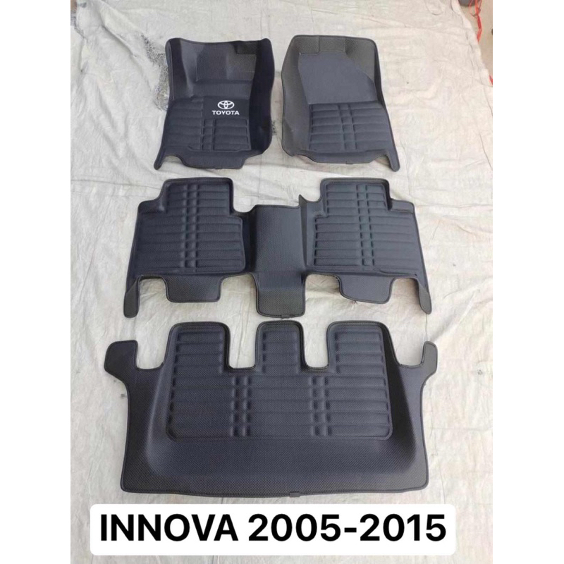 Toyota Innova 2005 to 2015 Deep Dish Car Matting 5D Carbon EVA Rubber ...