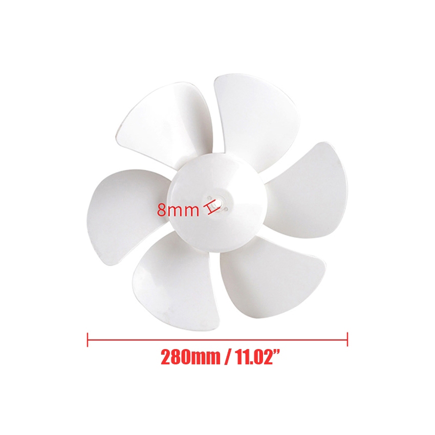 Multisize Standard Exhaust Fan Blade 6 Blades Durable Glue Plastic Fan ...