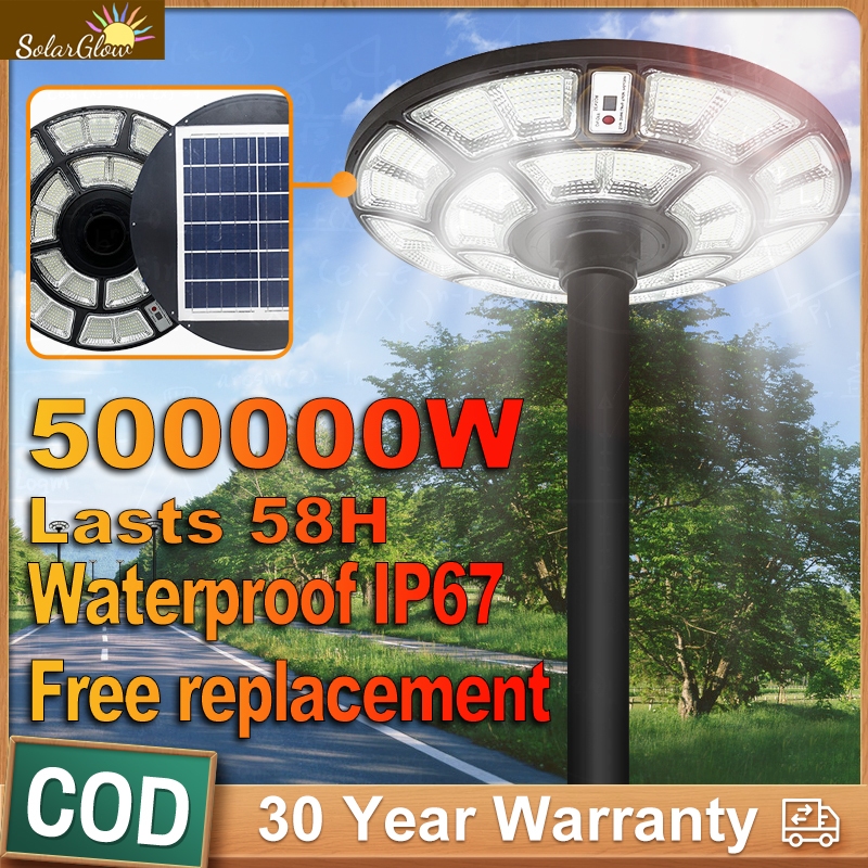 UFO solar street light outdoor waterproof 500000W solar light IP67 solar lamp LED | Shopee ...