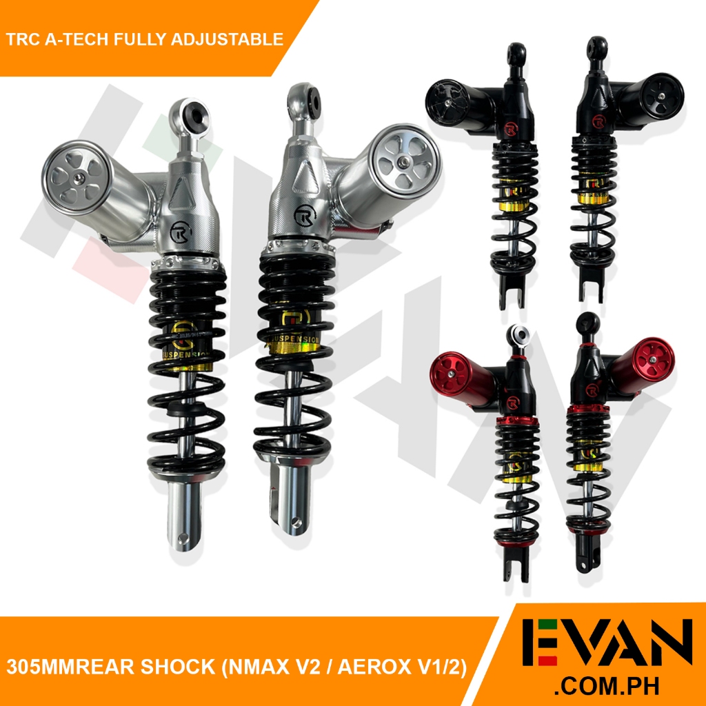 EVAN.com AI TECH TRC Rear Shock 305MM Adjustable for Aerox/NMAX VERSION ...