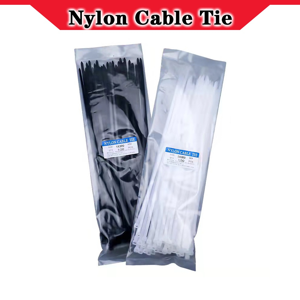 100pcs Multipurpose Nylon Cable Tie Self Locking Zip Ties Cable Strap ...