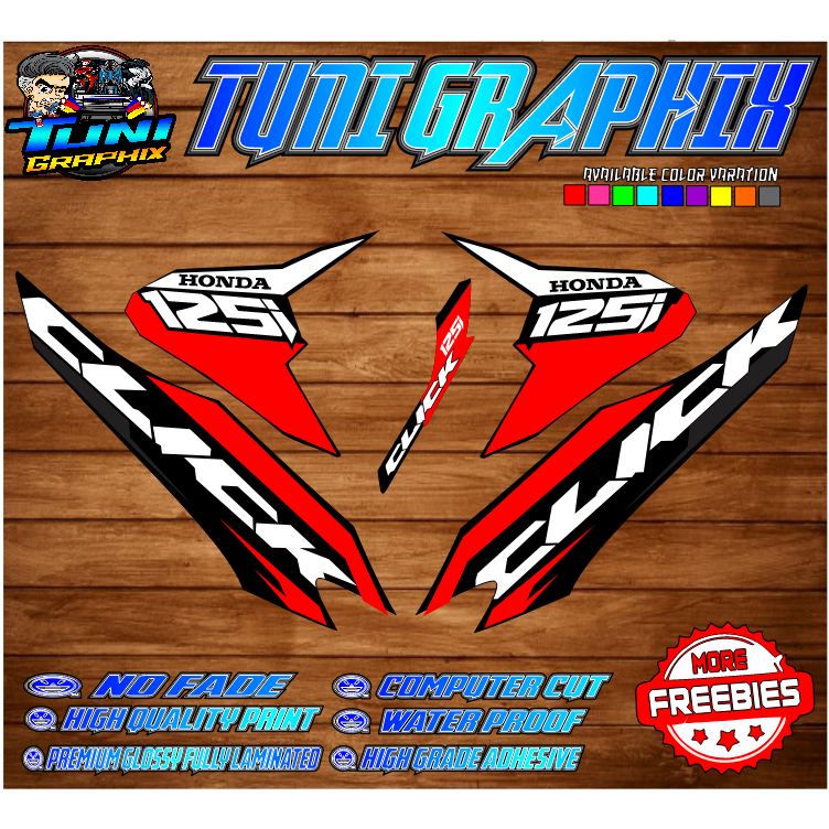Honda Click 125i stock decals (2019) w/ freebies | Shopee Philippines