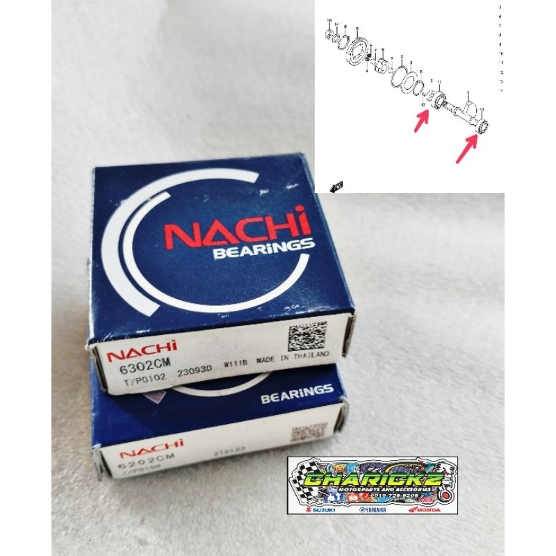 BEARING SET CRANK BALANCER RAIDER 150 Carb type and Fi (NACHI ORIGINAL ...