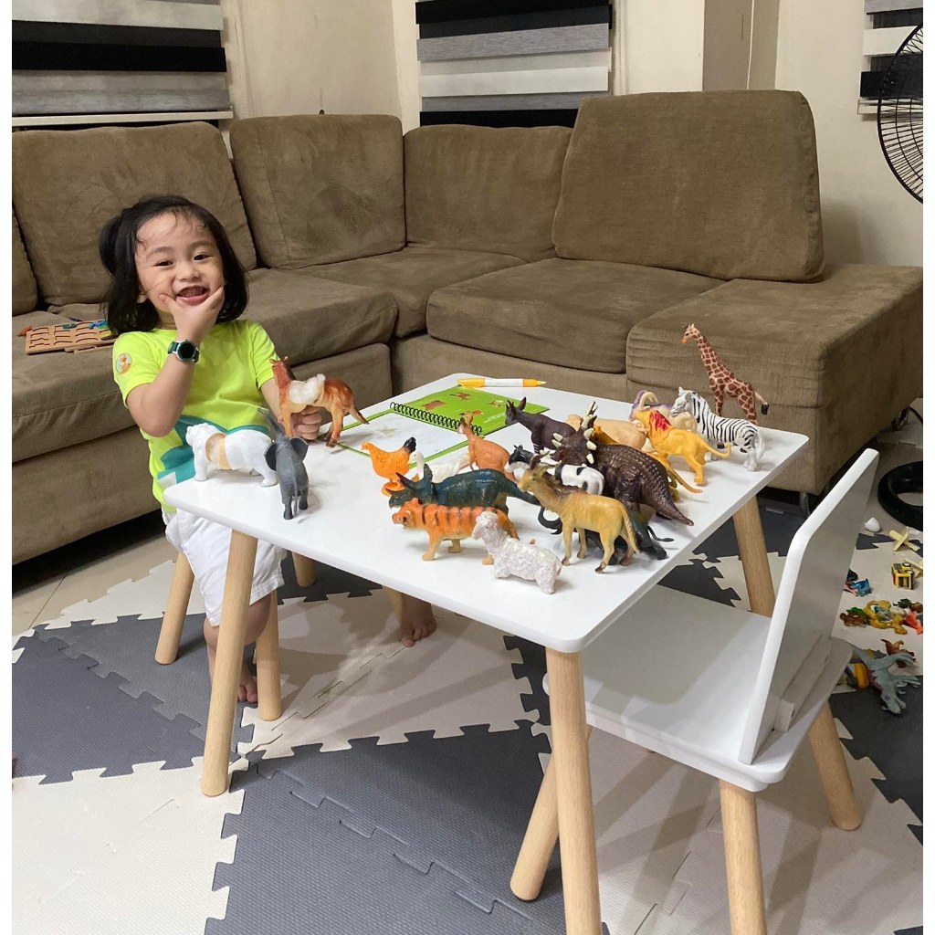 Happy Kiddos TF-6163 Kids Study Table and Chairs Set Montessori Design ...