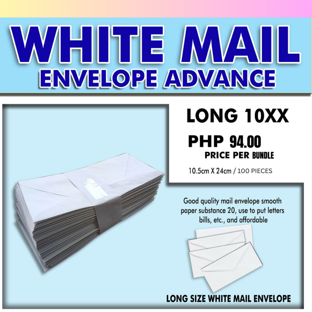 Advance White Mail Envelope perfect for mailing letters, invoices, statements, and more ...