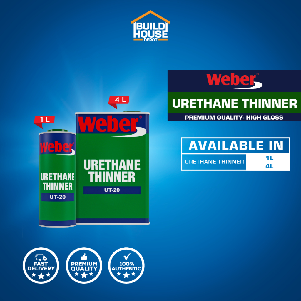 WEBER Premium High Gloss Urethane Thinner - 1L | 4L | Shopee Philippines