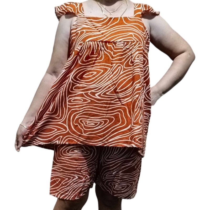 2XL Plus Size Challis Butterfly Terno w/ Side Pocket | Shopee Philippines