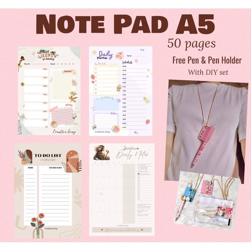 Personalized Note Pad A5 To do list Notepad | Shopee Philippines