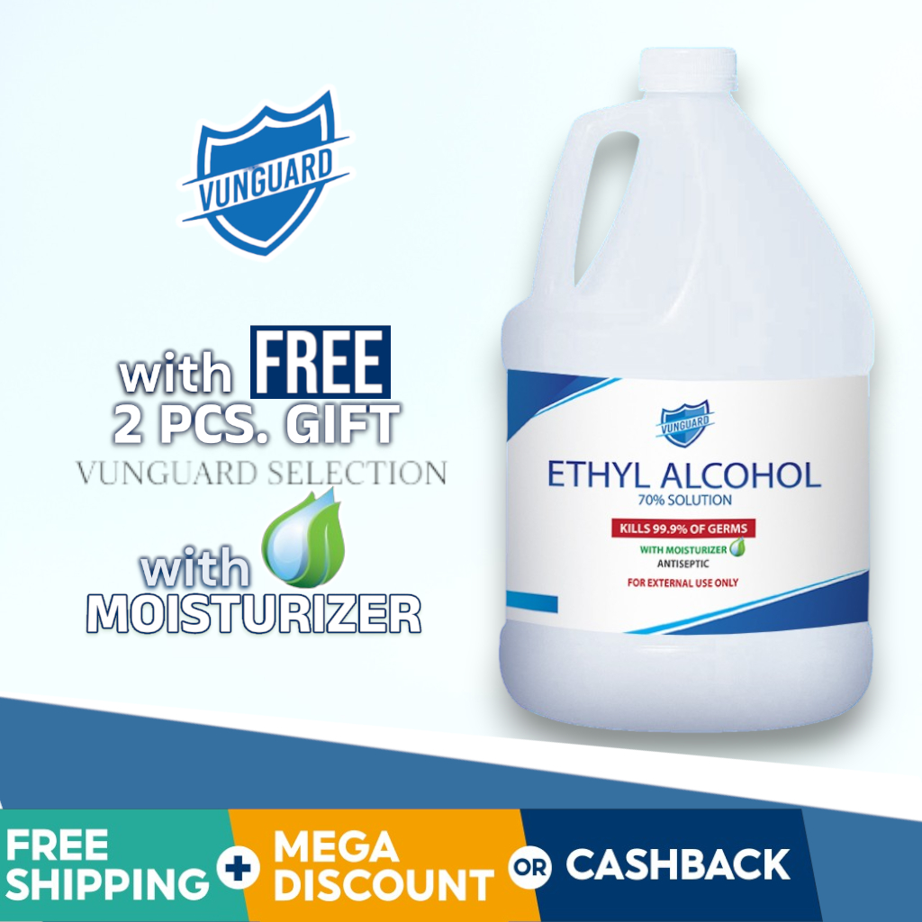 Vunguard 70% Ethyl Disinfectant Antiseptic Alcohol Gallon | Shopee ...