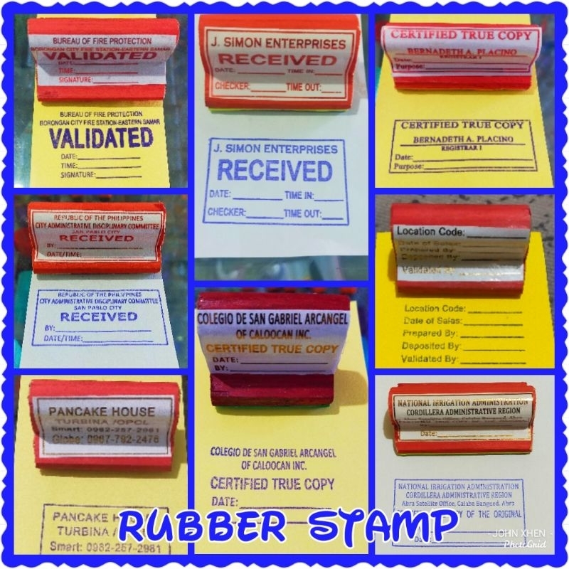 Rubber Stamp Customized in Wood handle | Shopee Philippines