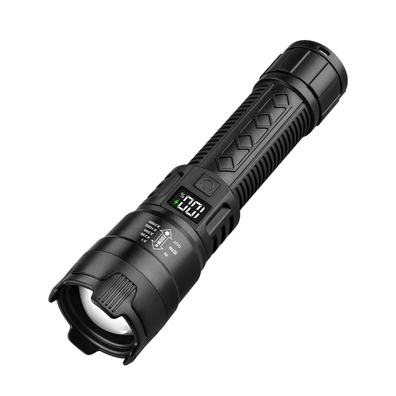 Super Bright Zoom LED Flashlight Rechargeabl Waterproof Outdoor Heavy ...