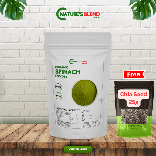 Organic Spinach Powder (50g) Free Chia Seed (25g) | Shopee Philippines