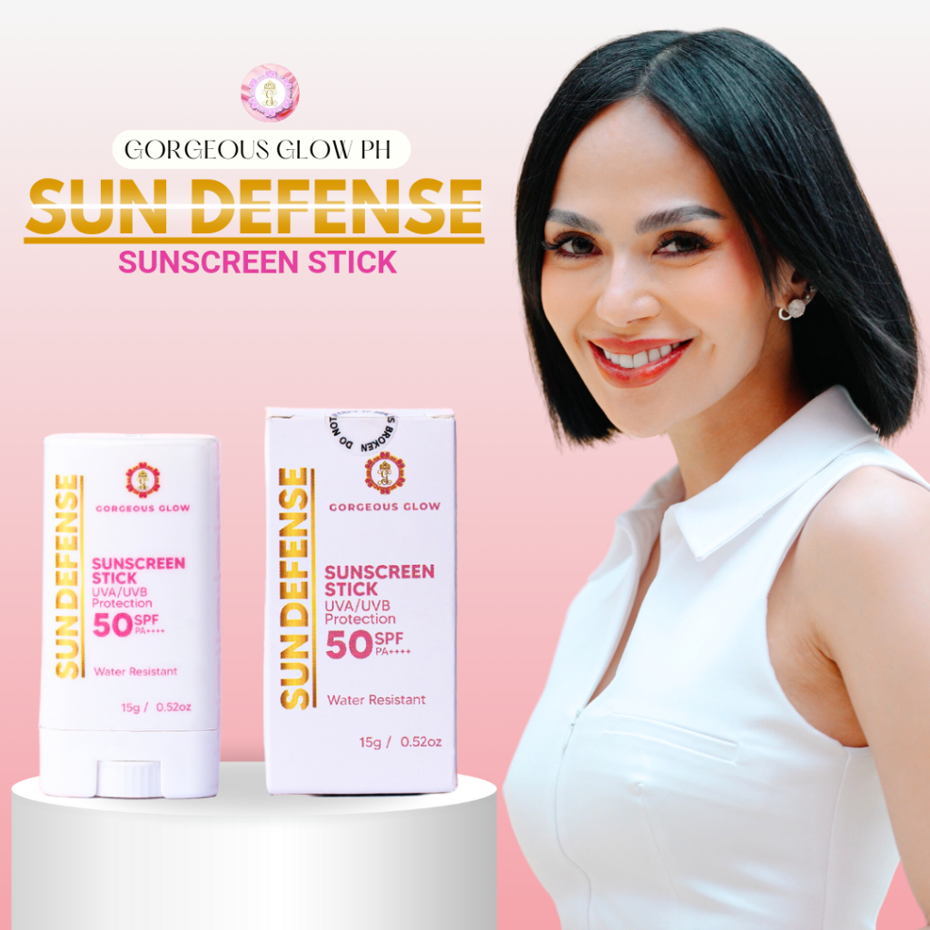 GorgeousGlowPH Sun Defense Sunscreen Stick UVA/UVB Protection SPF50 PA ...
