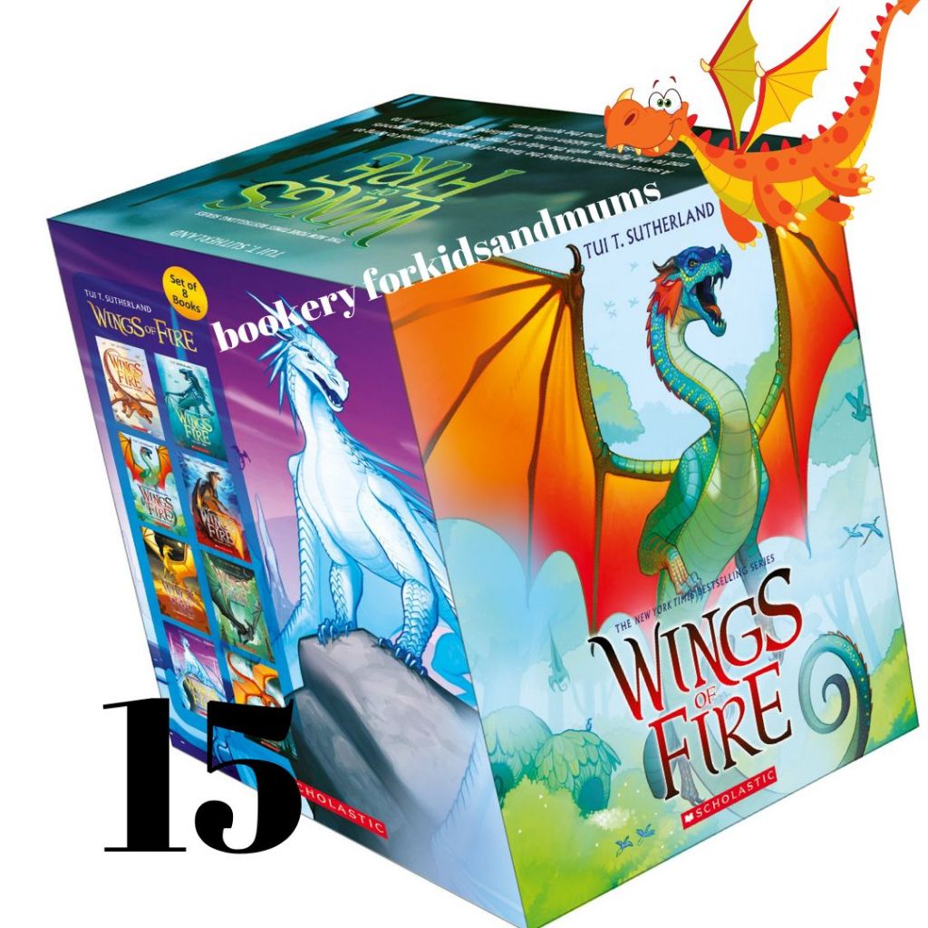 Wings of Fire box set softcover (15 books) Fantasy -box w/ slight tear ...