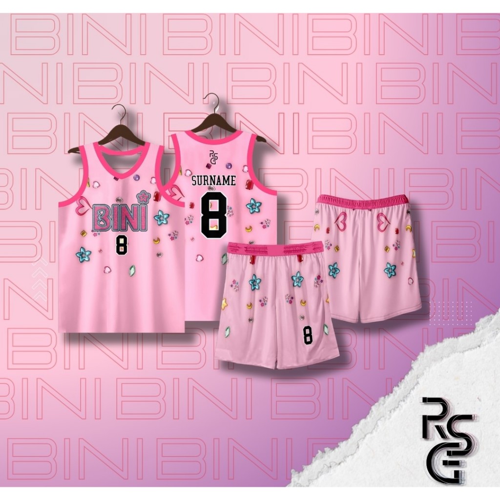 2024 RSG Customized Jersey Full Sublimation Bini Pink Jersey | Shopee ...