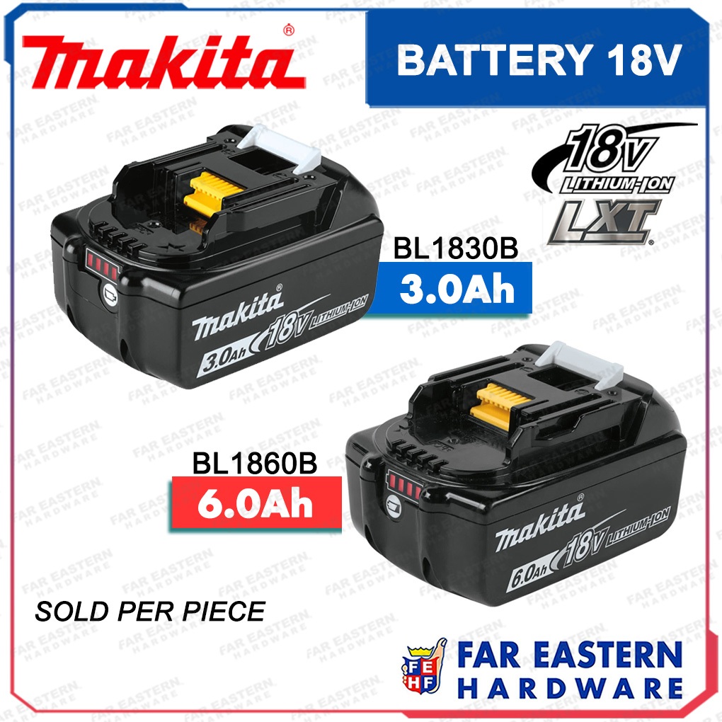 MAKITA Battery 18V 3.0Ah BL1830B | 6.0Ah BL1860B MKPT18 | Shopee ...