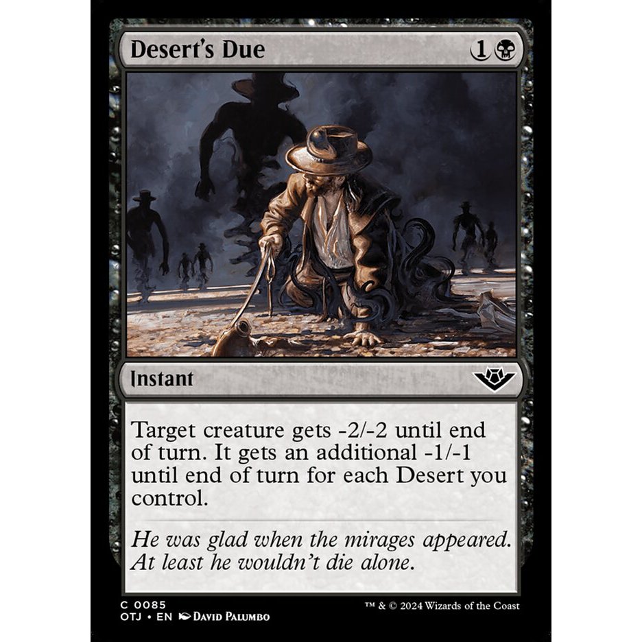 Magic the Gathering - Desert's Due - MTG Black - OTJ - NM (_BKR ...