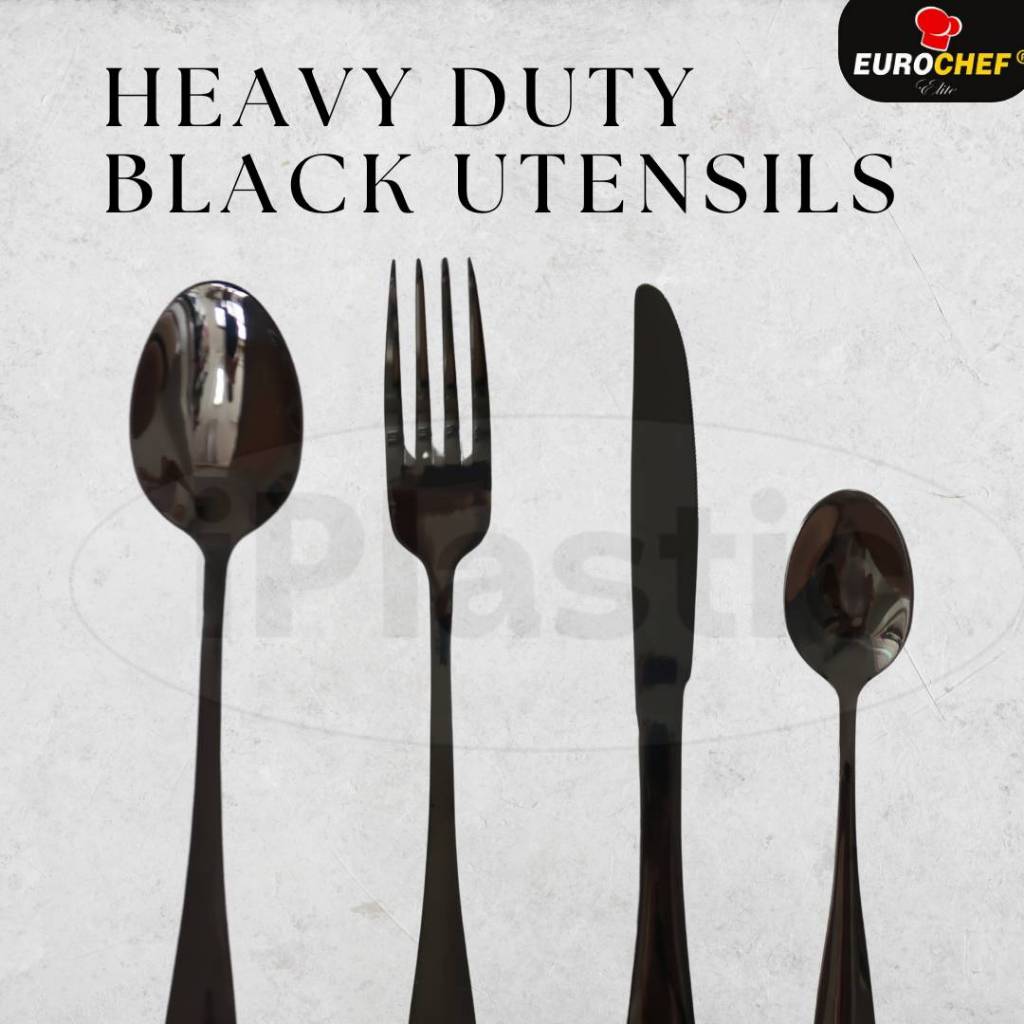 iPlastic. Eurochef Elegant Heavy Duty Spoon and Fork set Stainless 2mm ...