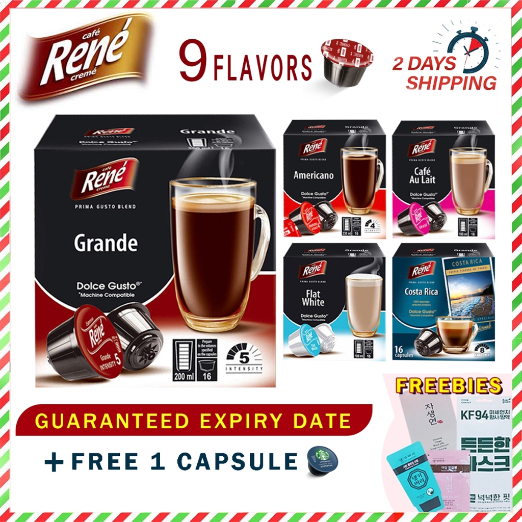 Rene Coffee Capsule Dolce Gusto Espresso Compatible 16pcs per Box ...