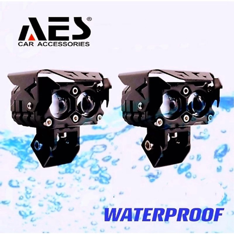 AES Mini Driving Lights V9 White+Yellow Sold as Pair | Shopee Philippines